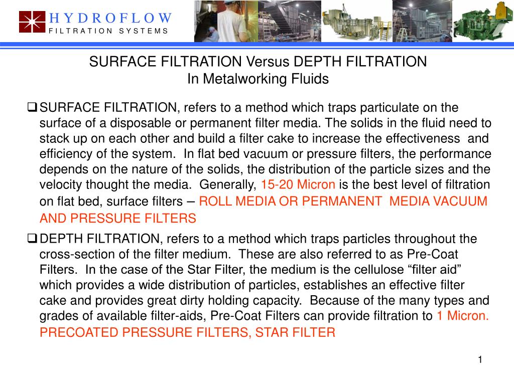 PPT - SURFACE FILTRATION Versus DEPTH FILTRATION In Metalworking Fluids ...