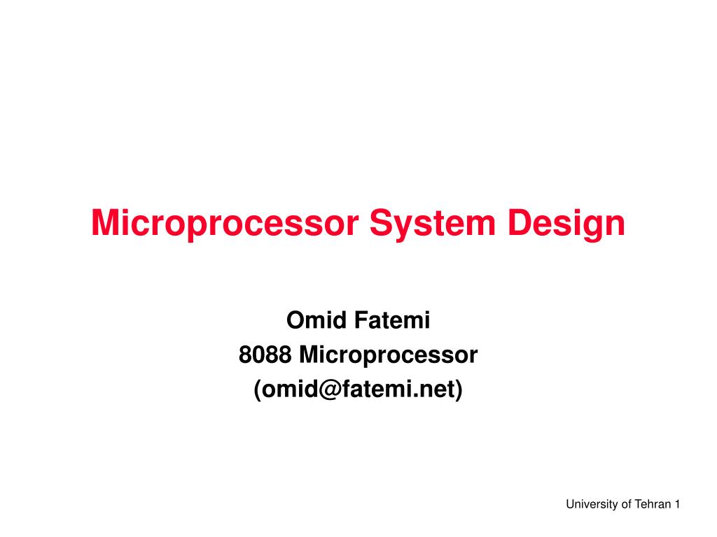 PPT - Microprocessor System Design PowerPoint Presentation, free ...