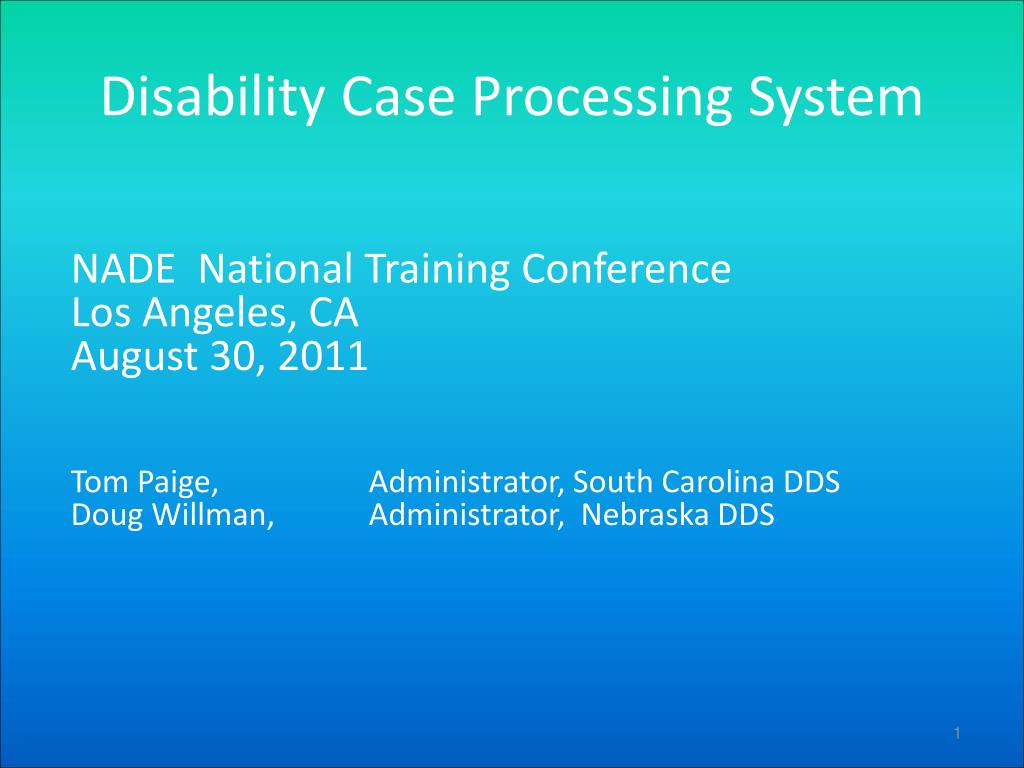 PPT - Disability Case Processing System PowerPoint Presentation, free ...