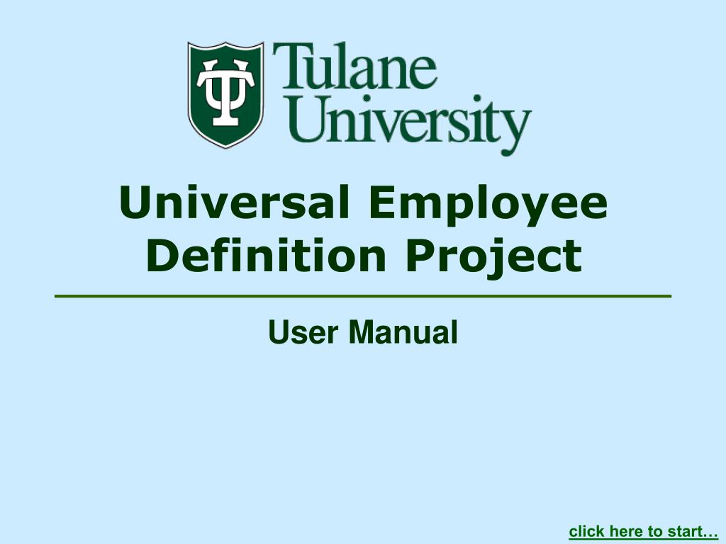PPT - Universal Employee Definition Project PowerPoint Presentation ...