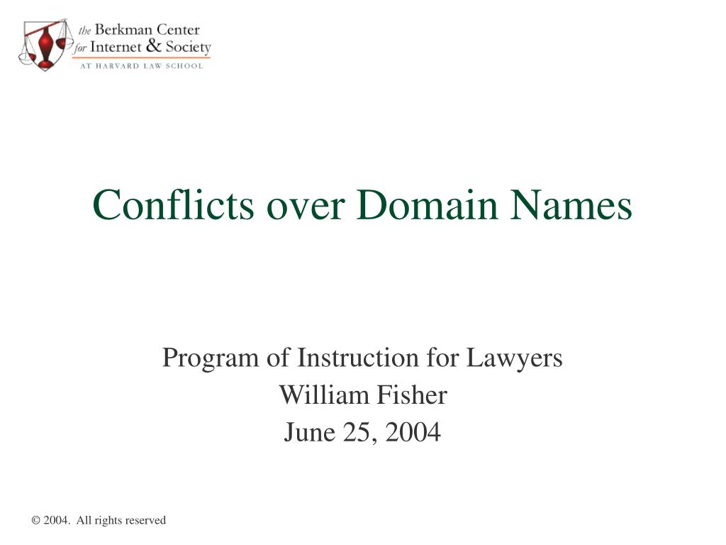 PPT - Conflicts over Domain Names PowerPoint Presentation, free ...