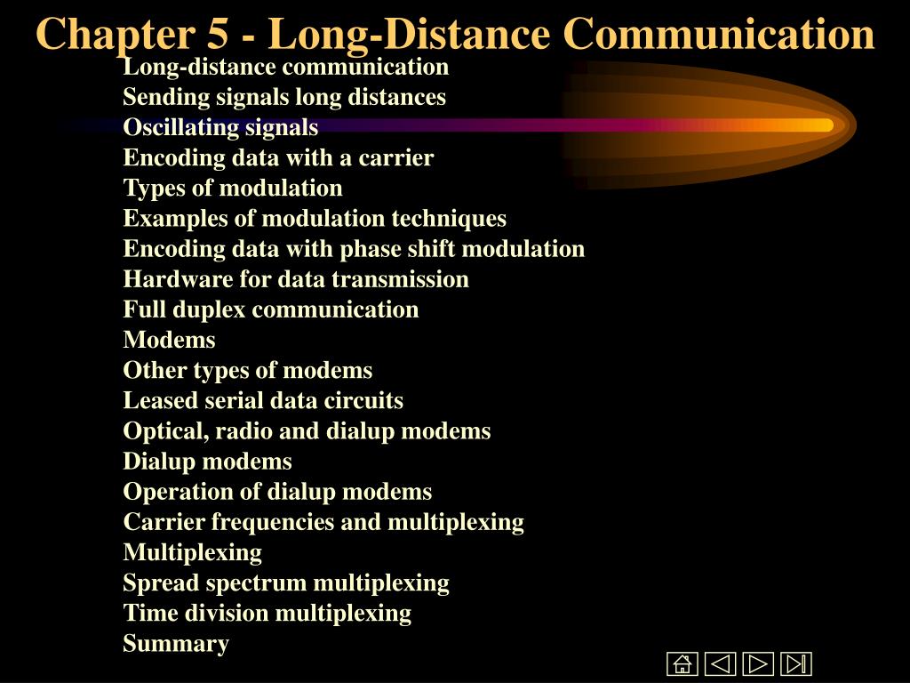 PPT - Chapter 5 - Long-Distance Communication PowerPoint Presentation ...
