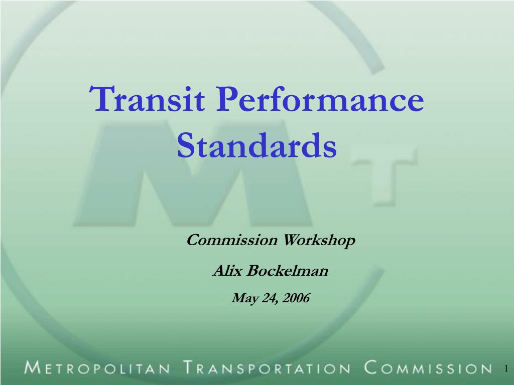 PPT - Transit Performance Standards PowerPoint Presentation, free ...