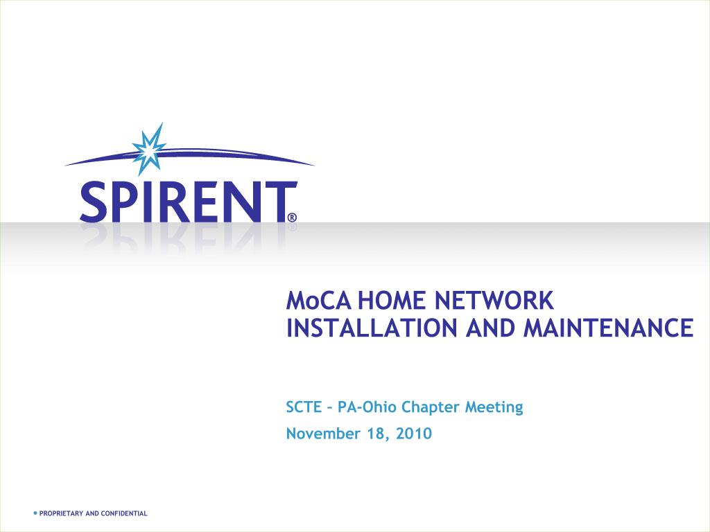 PPT - MoCA HOME NETWORK INSTALLATION AND MAINTENANCE PowerPoint ...