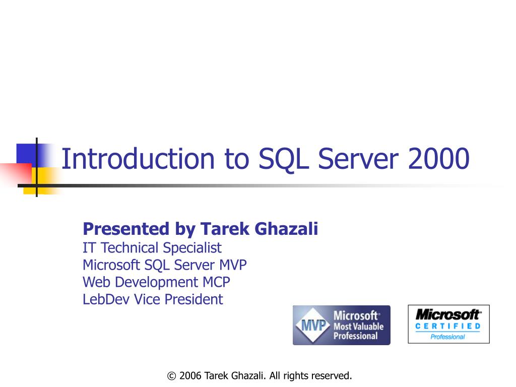 PPT - Introduction to SQL Server 2000 PowerPoint Presentation, free ...