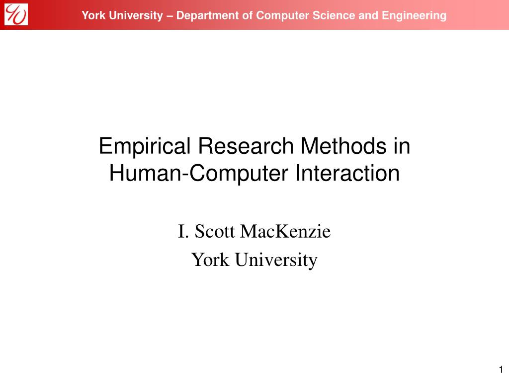 PPT - Empirical Research Methods in Human-Computer Interaction ...