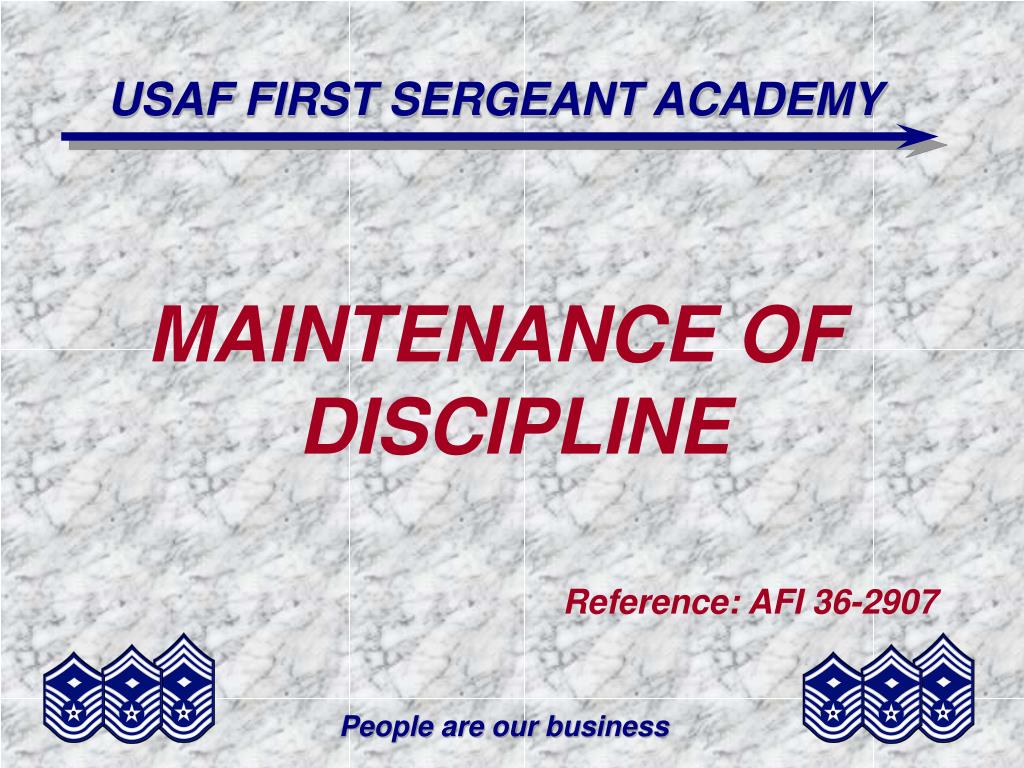PPT - USAF FIRST SERGEANT ACADEMY PowerPoint Presentation, free ...