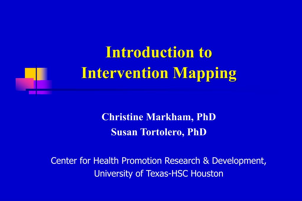 PPT - Introduction to Intervention Mapping PowerPoint Presentation ...