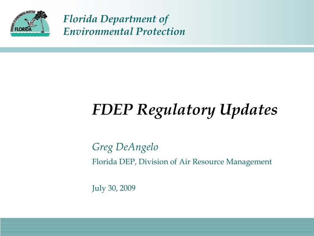 PPT - FDEP Regulatory Updates PowerPoint Presentation, free download ...