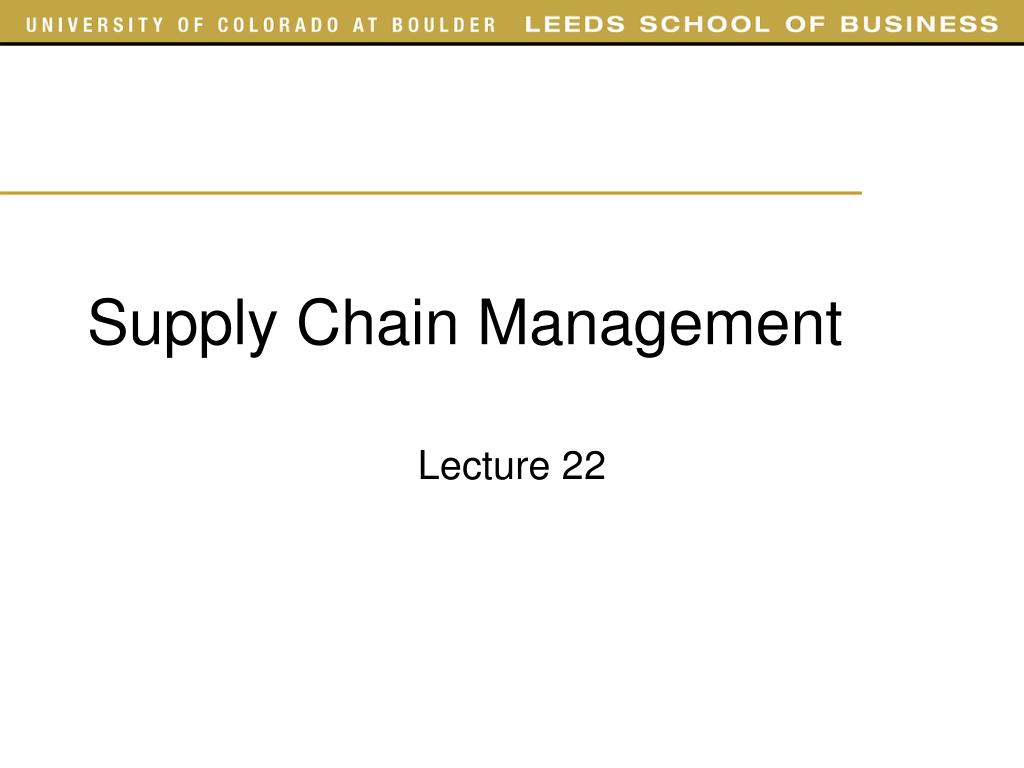PPT - Supply Chain Management PowerPoint Presentation, free download ...