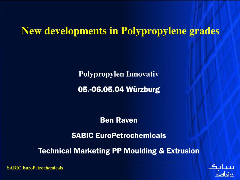 PPT - New developments in Polypropylene grades PowerPoint Presentation ...