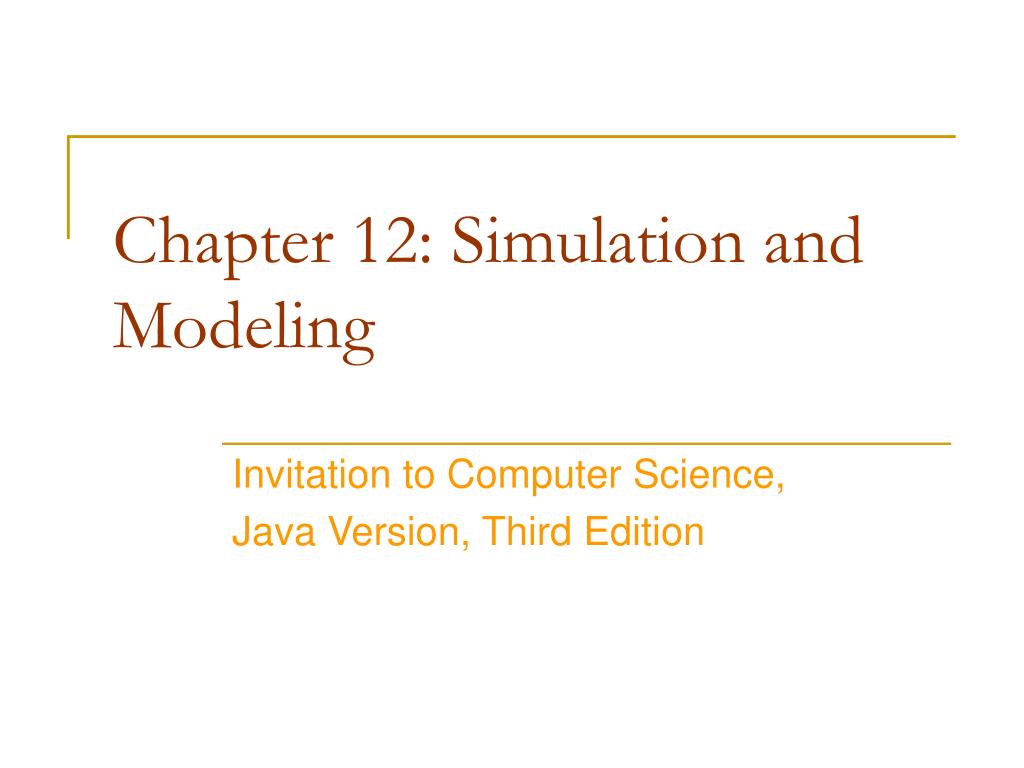 PPT - Chapter 12: Simulation and Modeling PowerPoint Presentation, free ...