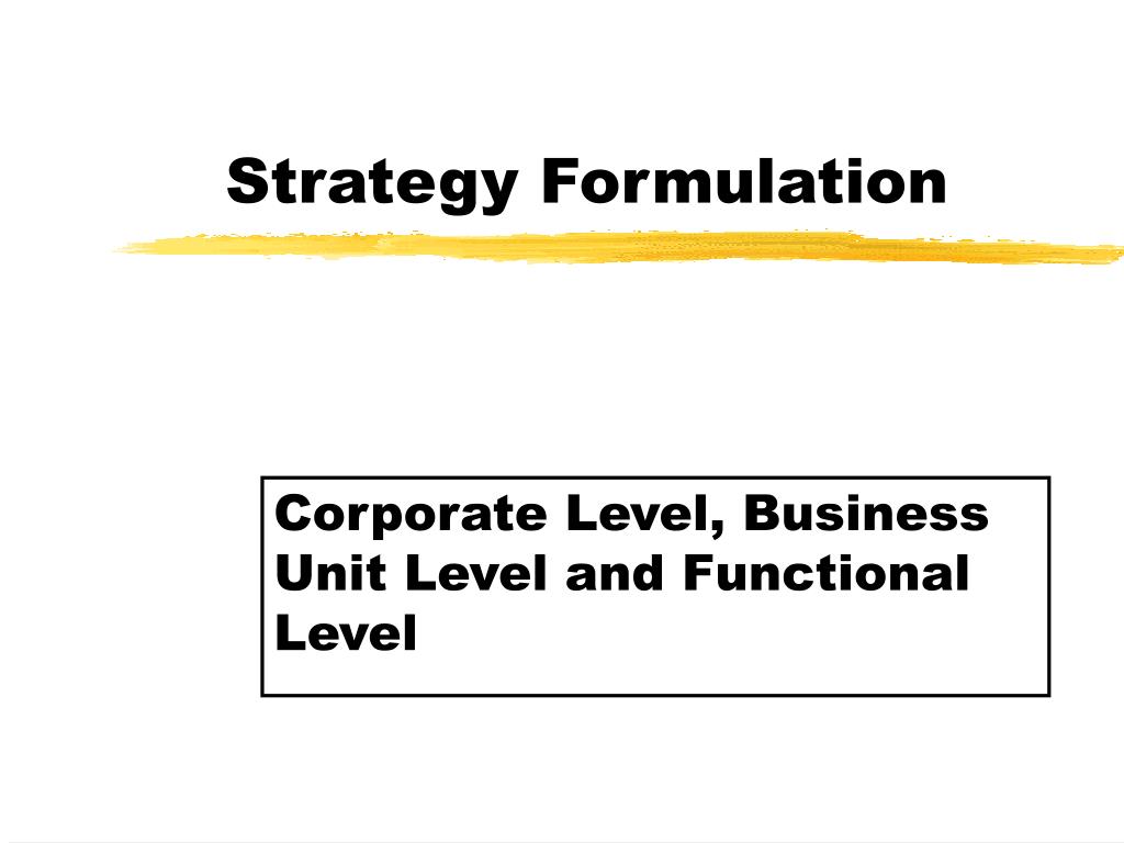 PPT - Strategy Formulation PowerPoint Presentation, free download - ID ...