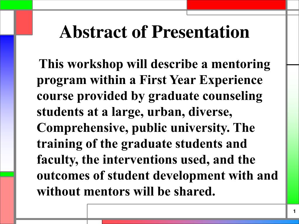 PPT - Abstract of Presentation PowerPoint Presentation, free download ...