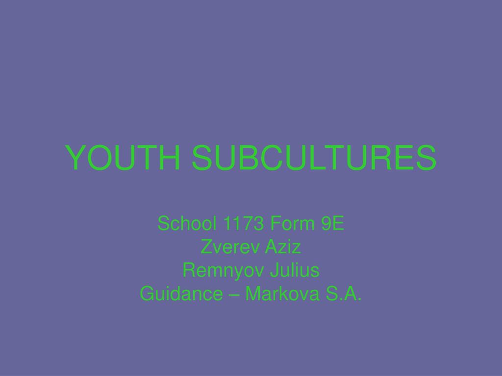 PPT - YOUTH SUBCULTURES PowerPoint Presentation, free download - ID:45532
