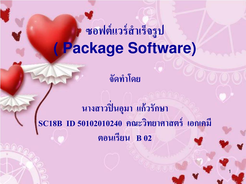 PPT - ซอฟต์แวร์สำเร็จรูป ( Package Software) PowerPoint Presentation ...