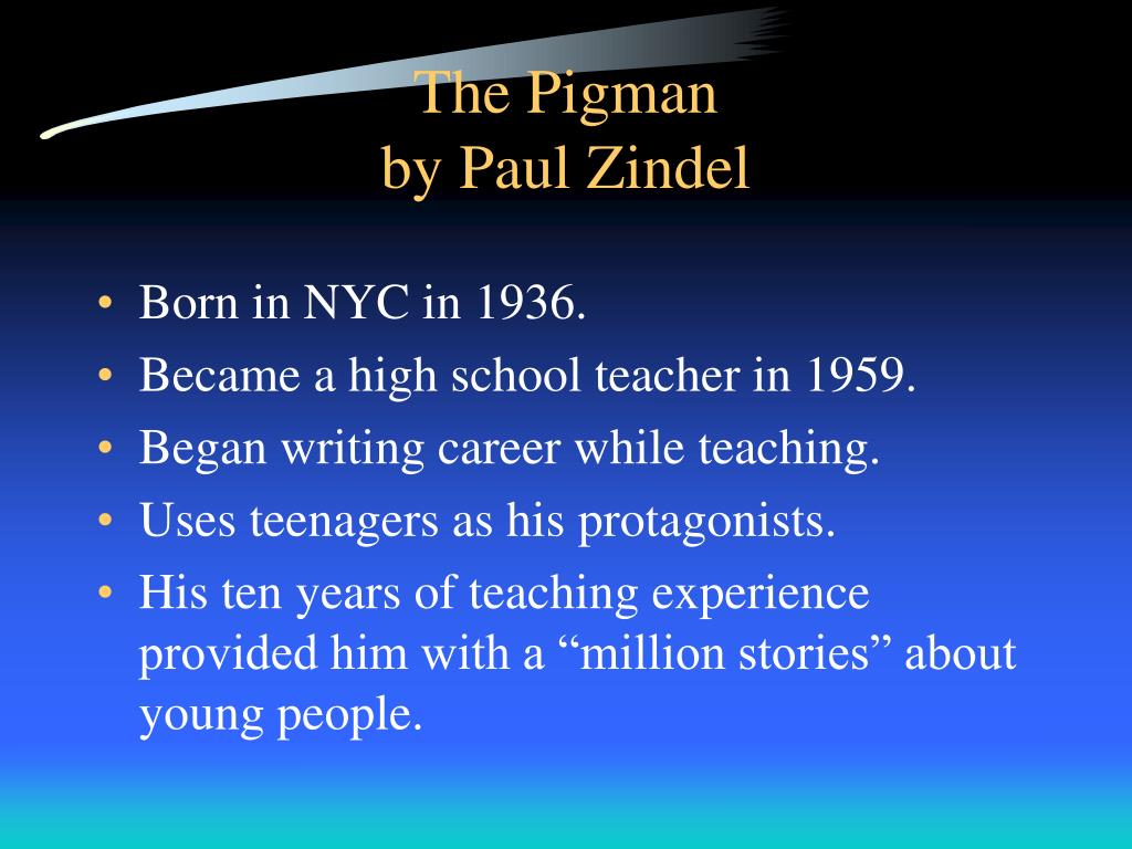 PPT - The Pigman by Paul Zindel PowerPoint Presentation, free download ...