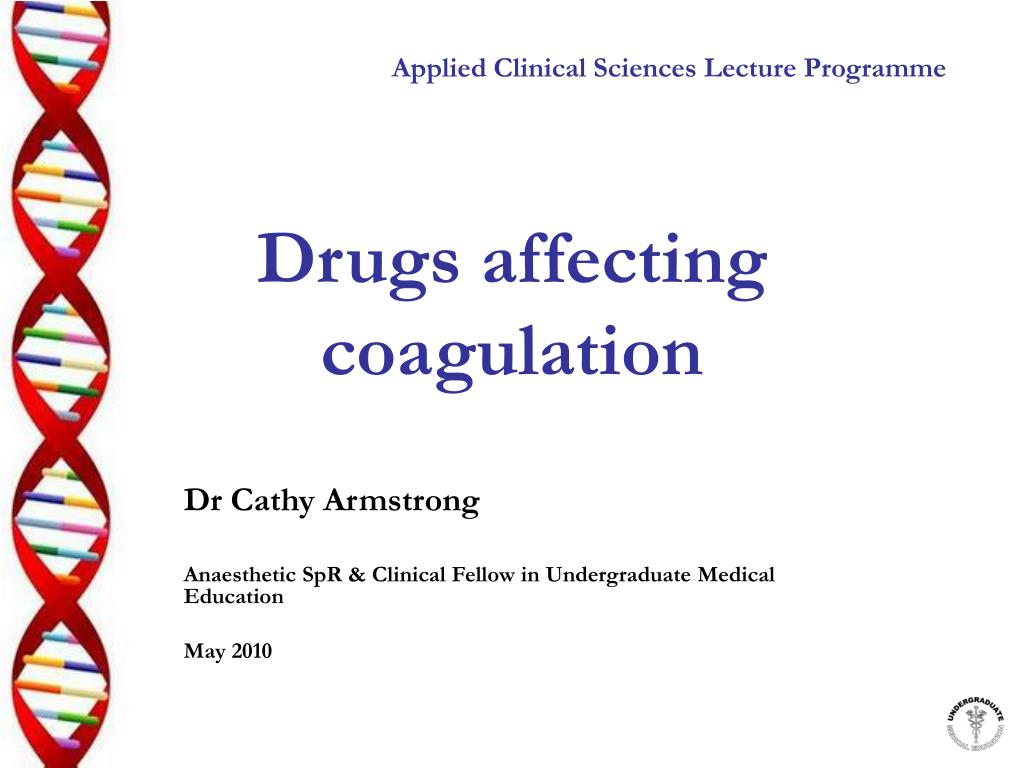 PPT - Drugs affecting coagulation PowerPoint Presentation, free ...