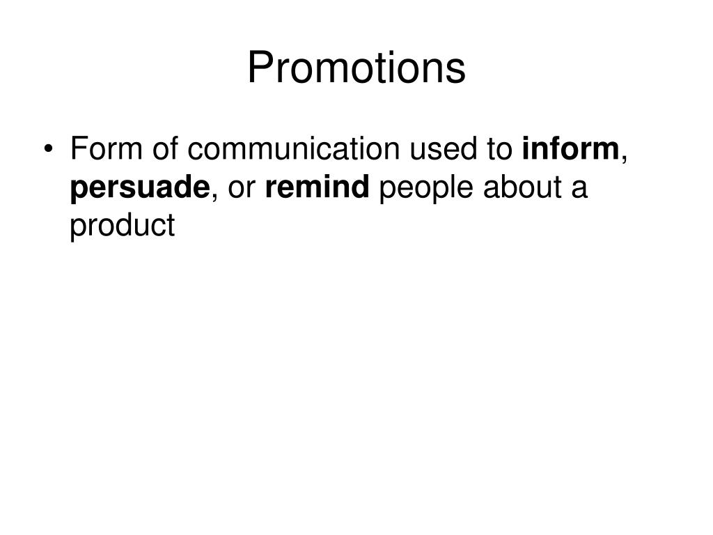 PPT - Promotions PowerPoint Presentation, free download - ID:457744