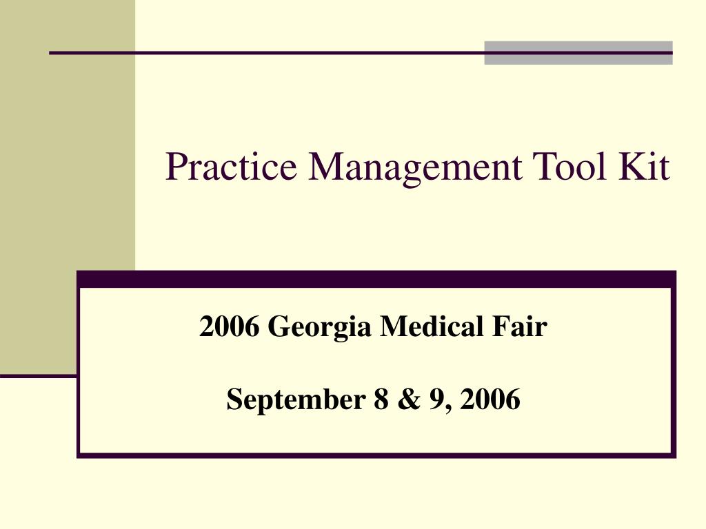 PPT - Practice Management Tool Kit PowerPoint Presentation, free ...