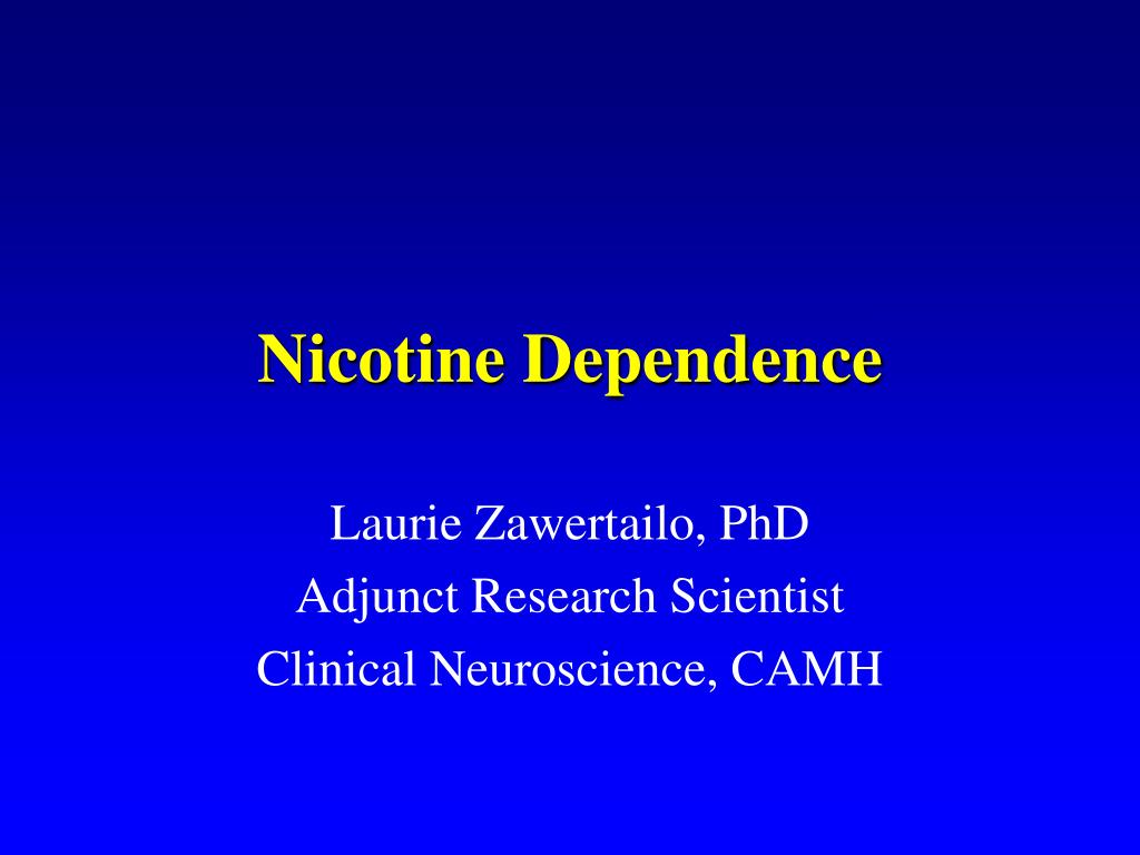 PPT - Nicotine Dependence PowerPoint Presentation, free download - ID ...