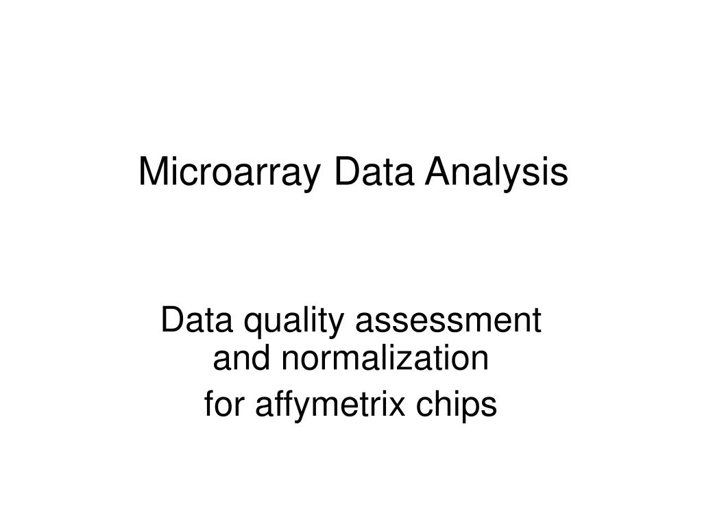 PPT - Microarray Data Analysis PowerPoint Presentation, free download ...