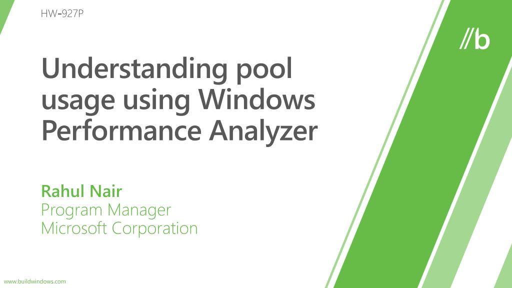 PPT - Understanding pool usage using Windows Performance Analyzer PowerPoint Presentation - ID ...
