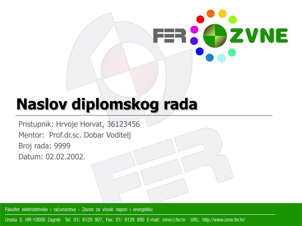 PPT - Naslov diplomskog rada PowerPoint Presentation, free download ...