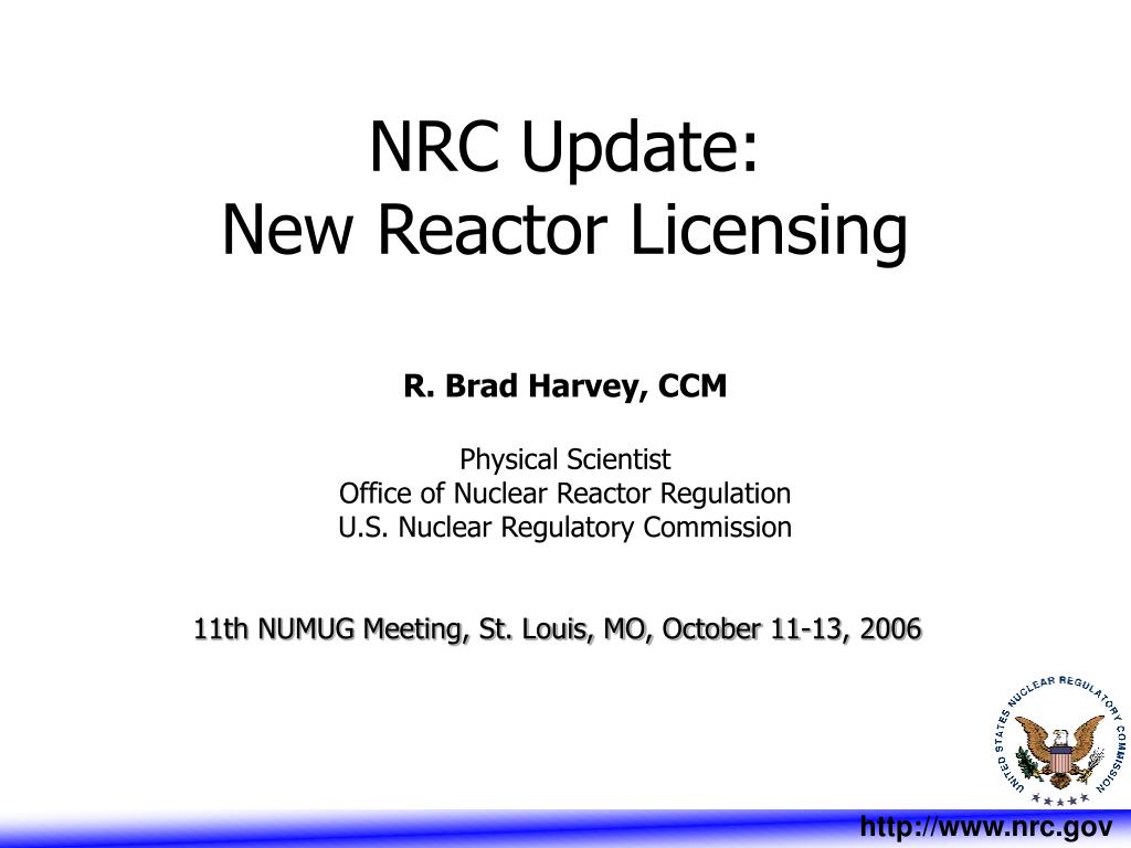PPT - NRC Update: New Reactor Licensing PowerPoint Presentation, free ...