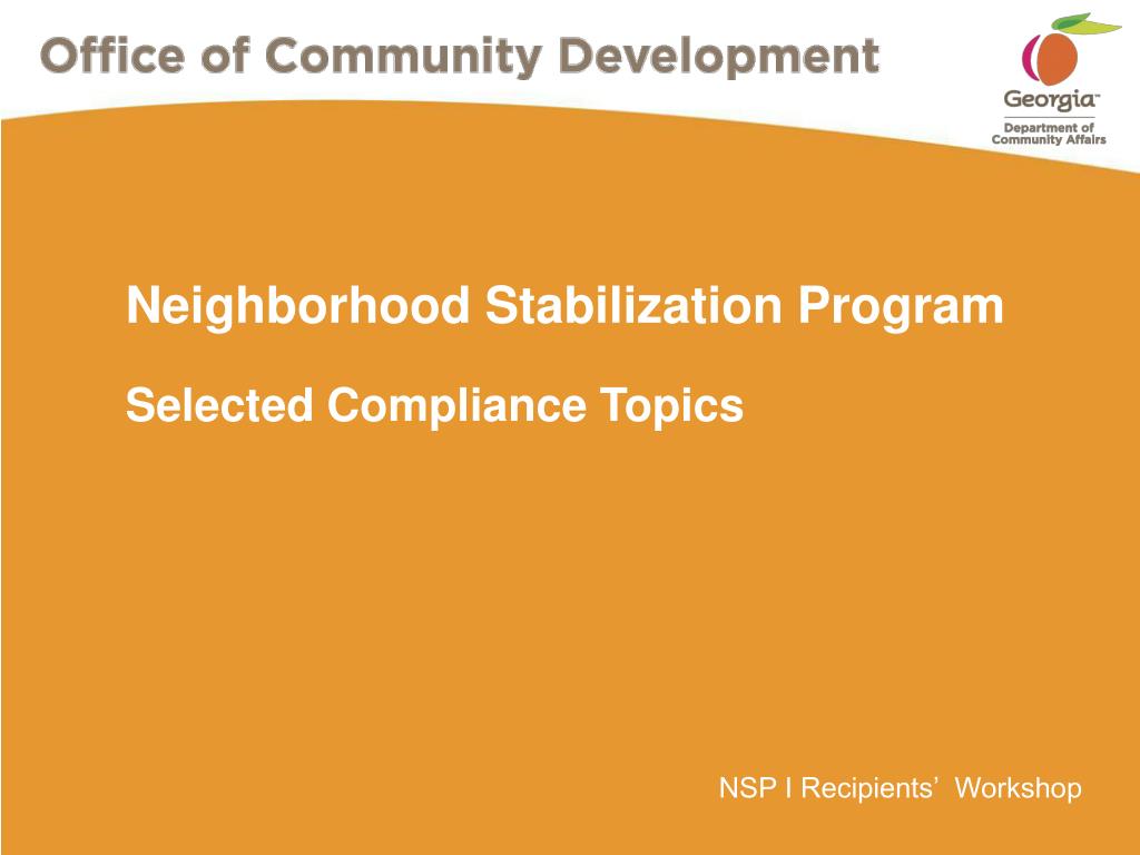 PPT - Neighborhood Stabilization Program PowerPoint Presentation, free ...