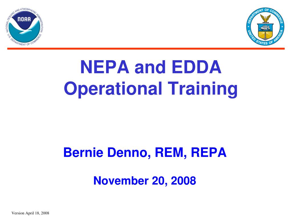 PPT - NEPA and EDDA Operational Training PowerPoint Presentation, free ...