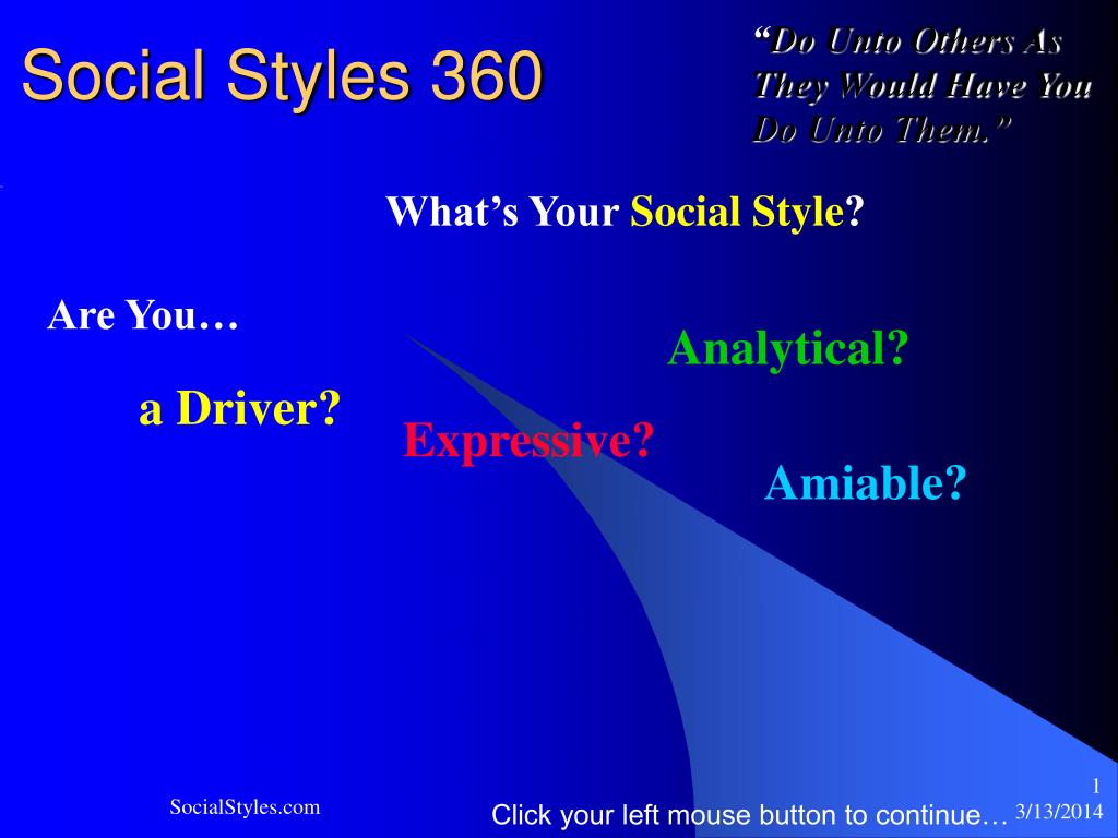 PPT - Social Styles 360 PowerPoint Presentation, free download - ID:463247