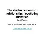 PPT - SUPERVISOR-SUPERVISEE RELATIONSHIP PowerPoint Presentation, free ...