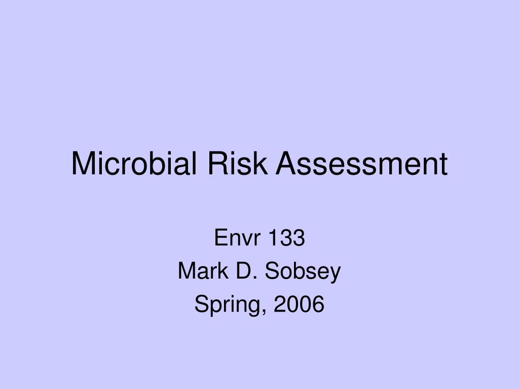 PPT - Microbial Risk Assessment PowerPoint Presentation, free download ...
