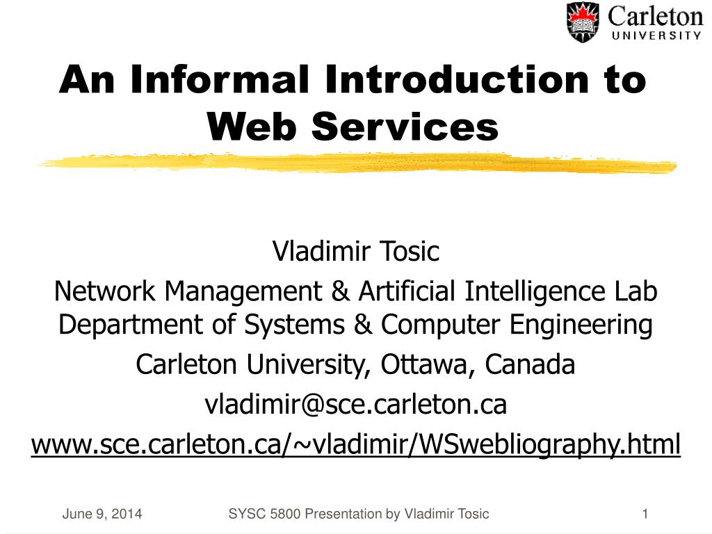 PPT - An Informal Introduction to Web Services PowerPoint Presentation ...