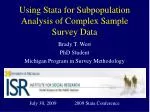 PPT - An Introduction to Stata for Survey Data Analysis PowerPoint Presentation - ID:8800997