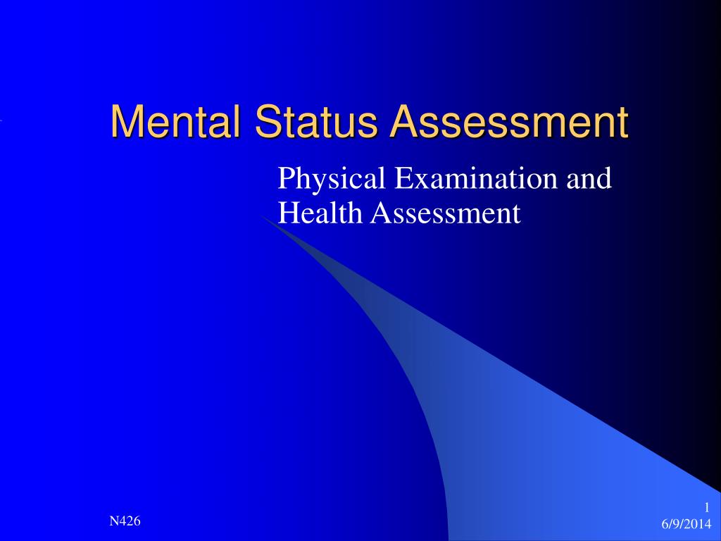 PPT - Mental Status Assessment PowerPoint Presentation, free download ...