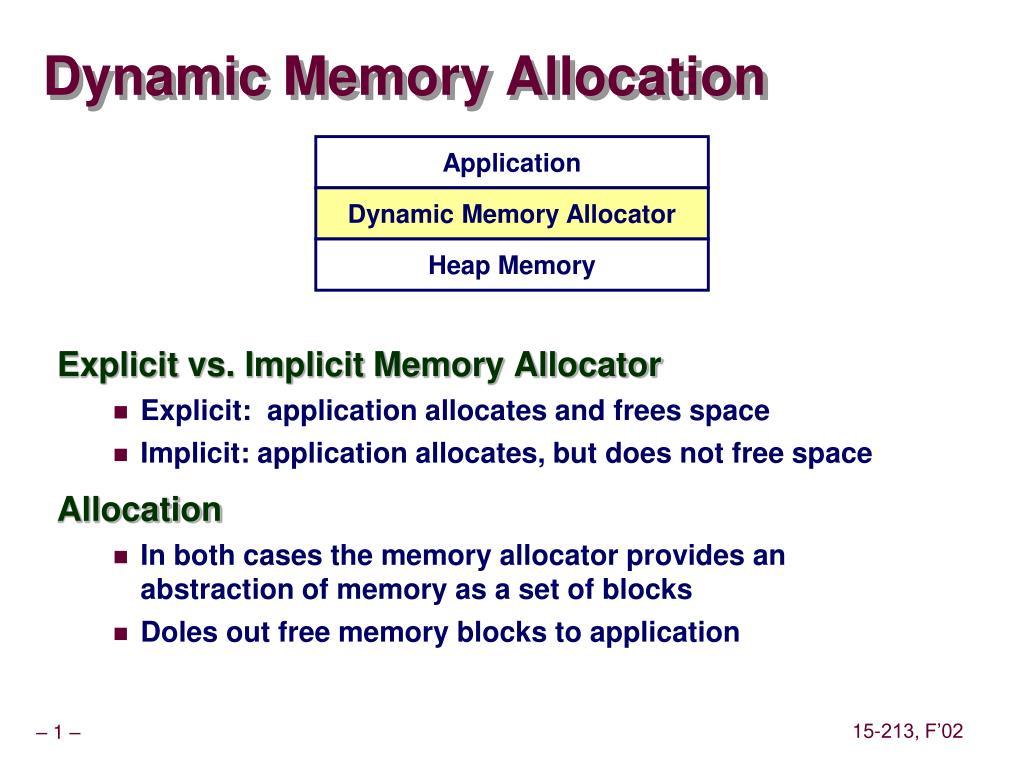 PPT - Dynamic Memory Allocation PowerPoint Presentation, free download ...
