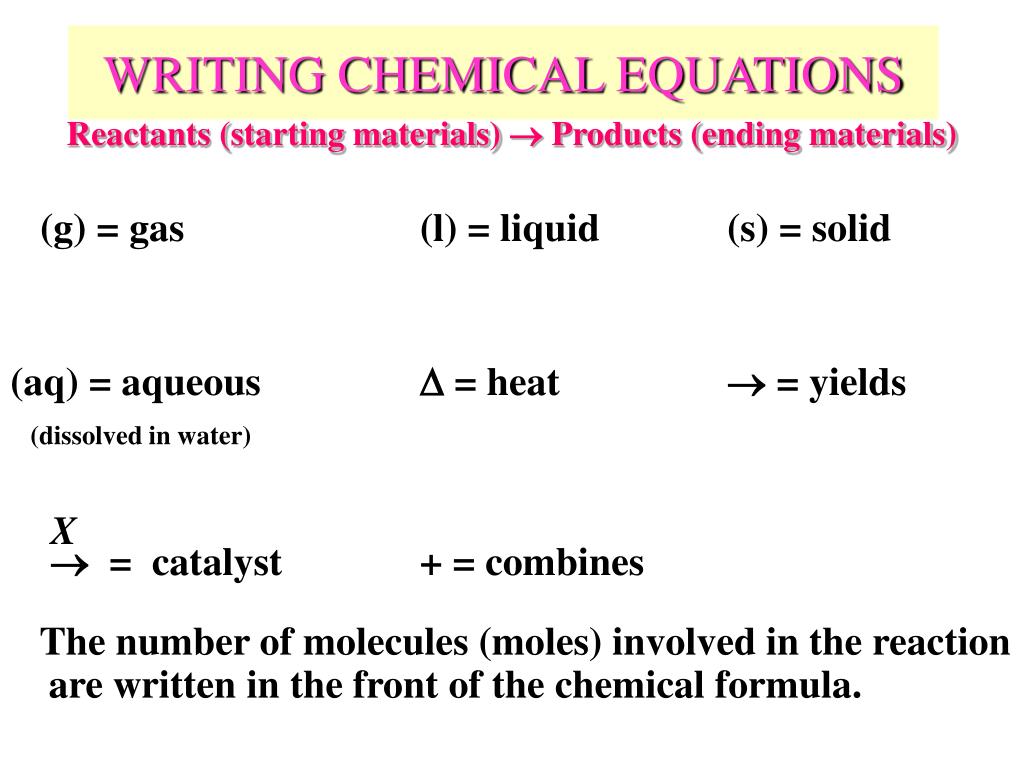 PPT - WRITING CHEMICAL EQUATIONS PowerPoint Presentation, free download ...