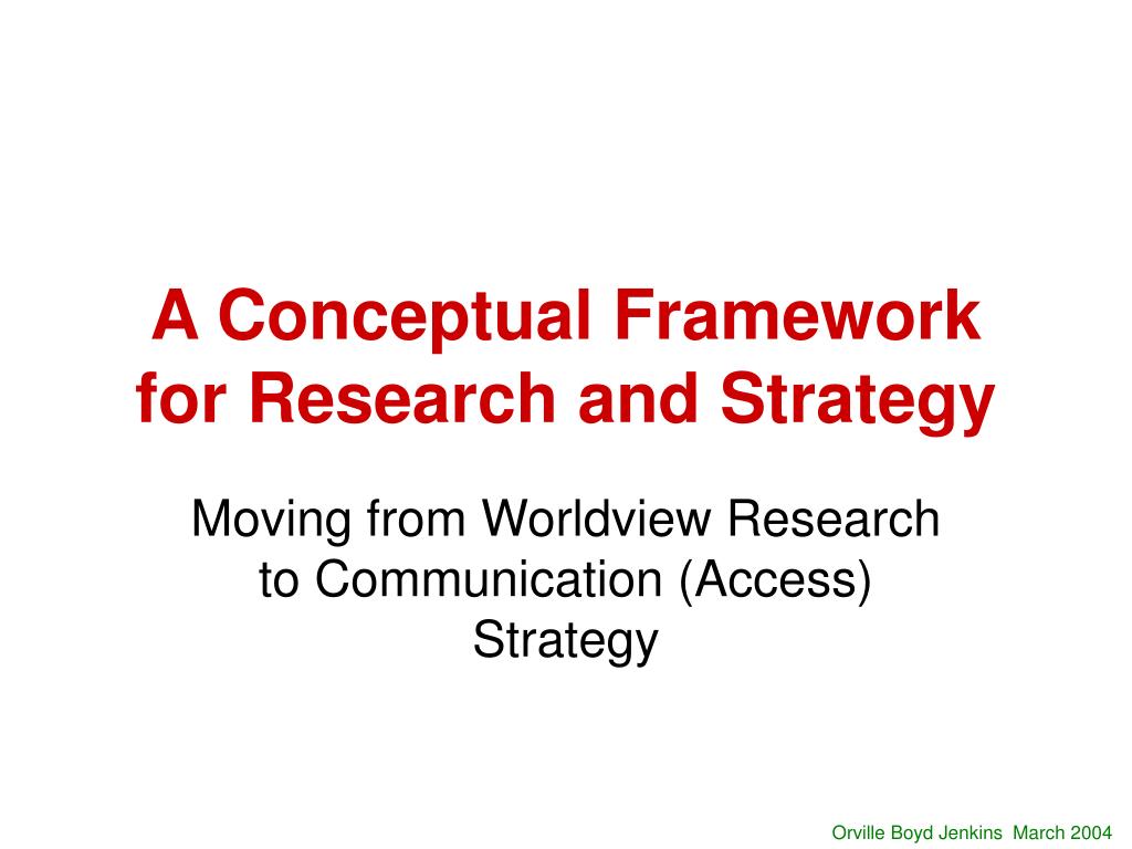 PPT - A Conceptual Framework for Research and Strategy PowerPoint ...