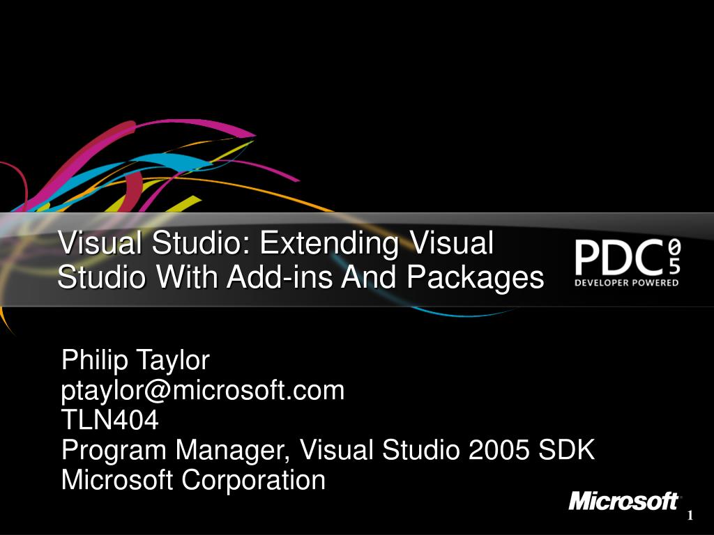 PPT - Visual Studio: Extending Visual Studio With Add-ins And Packages ...