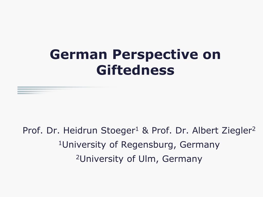 PPT - German Perspective on Giftedness PowerPoint Presentation, free ...