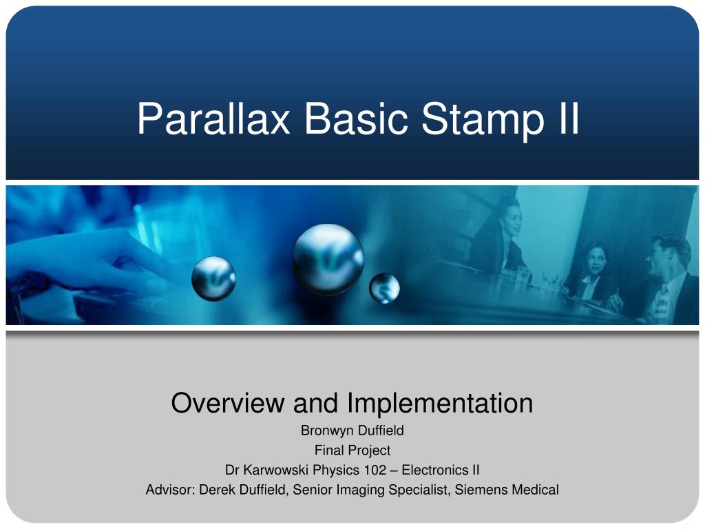 PPT - Parallax Basic Stamp II PowerPoint Presentation, free download ...