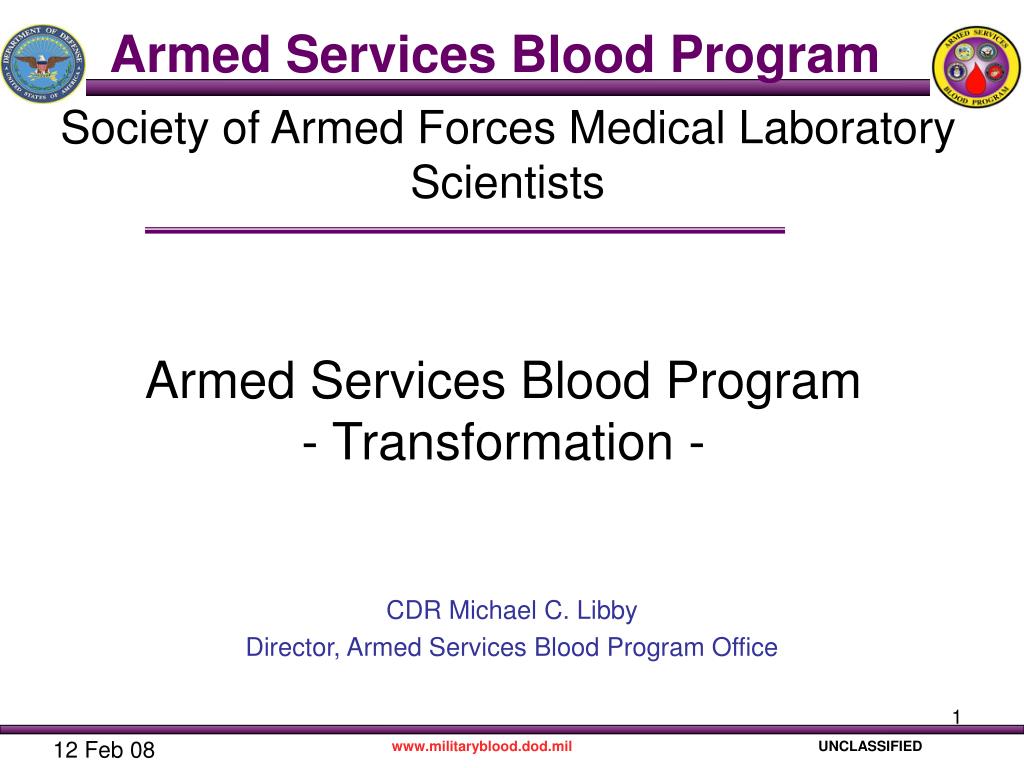 PPT - Armed Services Blood Program PowerPoint Presentation, free ...