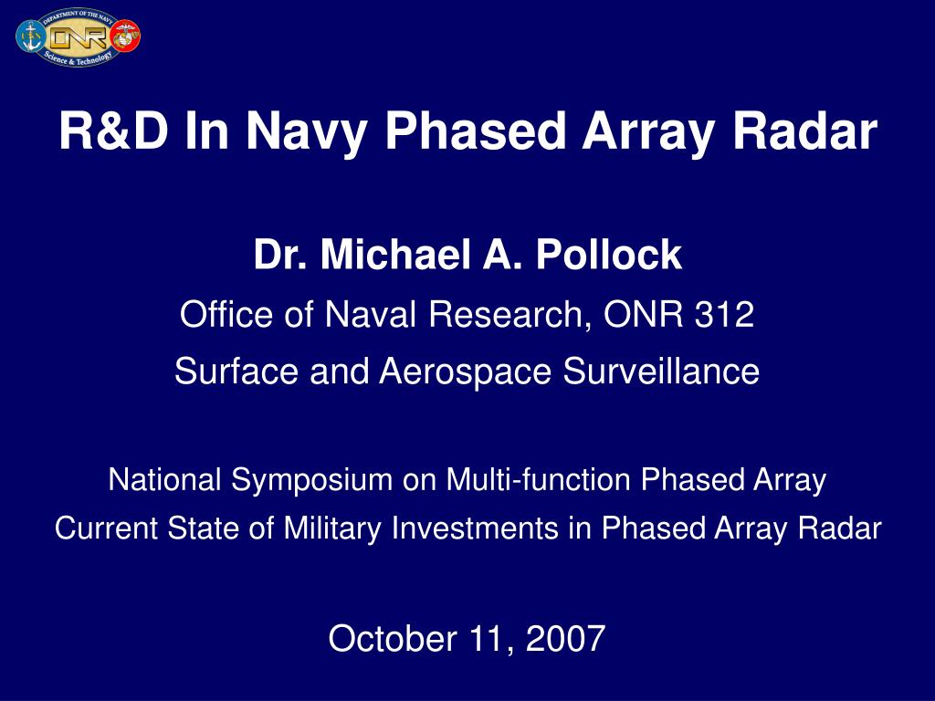 PPT - R&D In Navy Phased Array Radar PowerPoint Presentation, free ...
