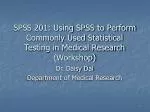PPT - SPSS WORKSHOP PowerPoint Presentation, free download - ID:171246