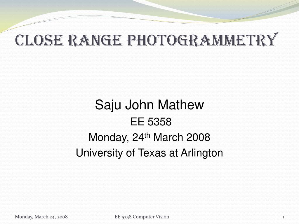 PPT - Close Range Photogrammetry PowerPoint Presentation, free download ...