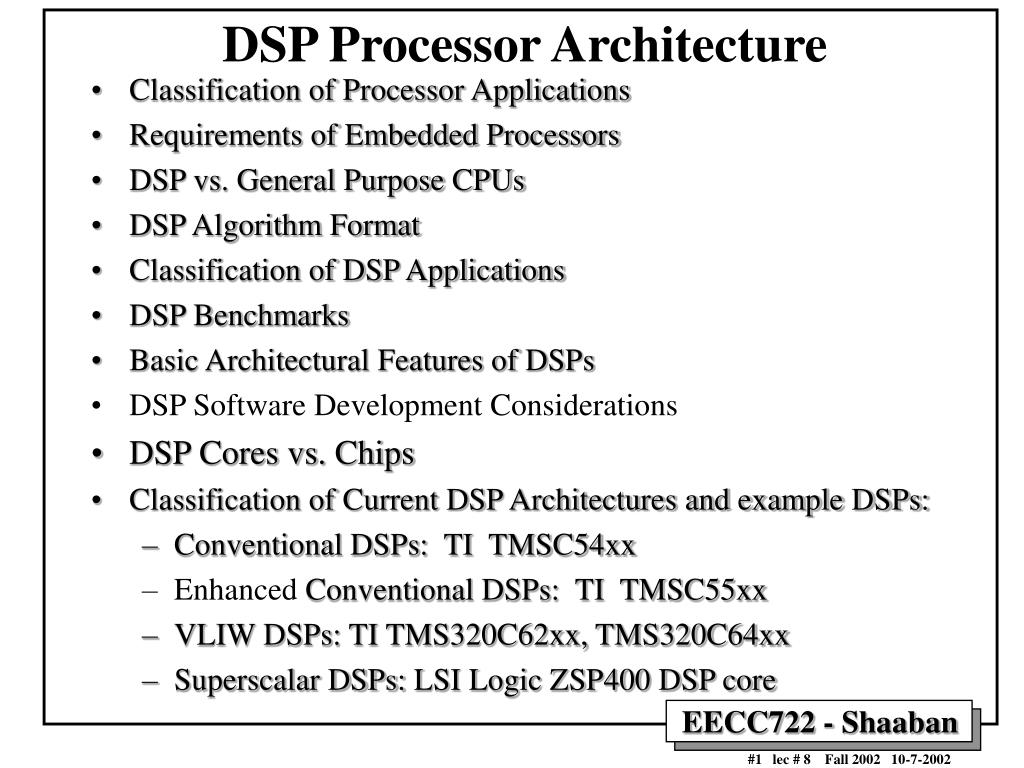 PPT - DSP Processor Architecture PowerPoint Presentation, free download ...