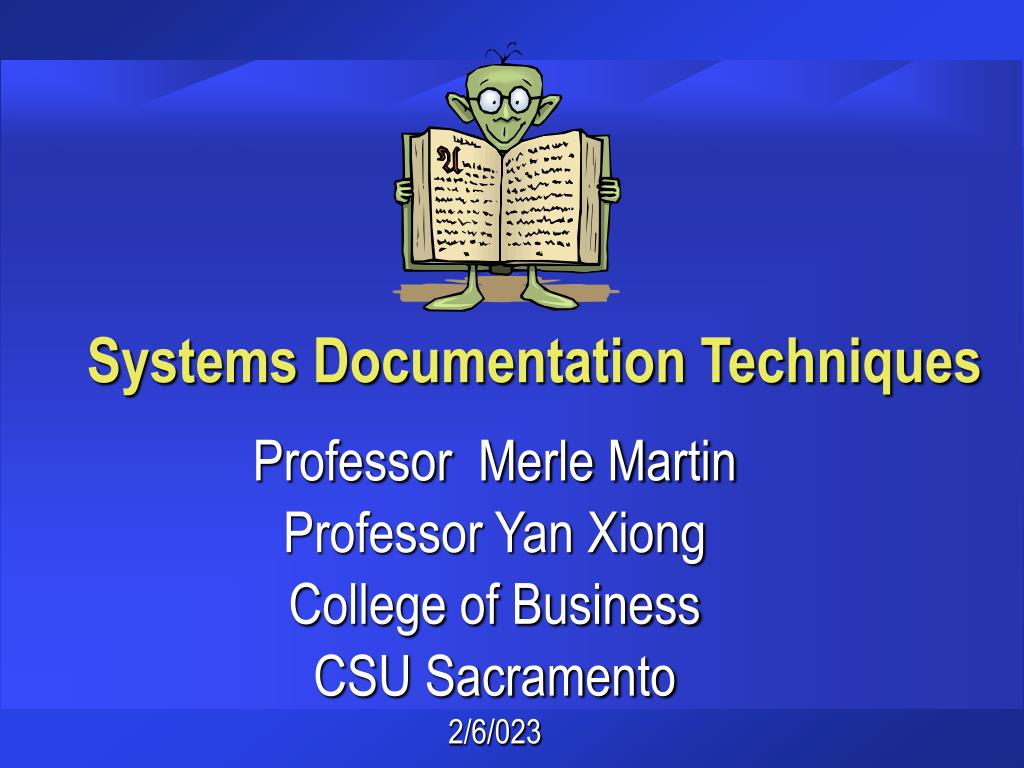 PPT - Systems Documentation Techniques PowerPoint Presentation, free ...
