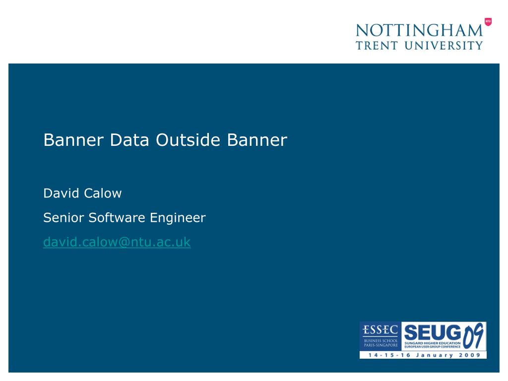 PPT - Banner Data Outside Banner PowerPoint Presentation, free download ...